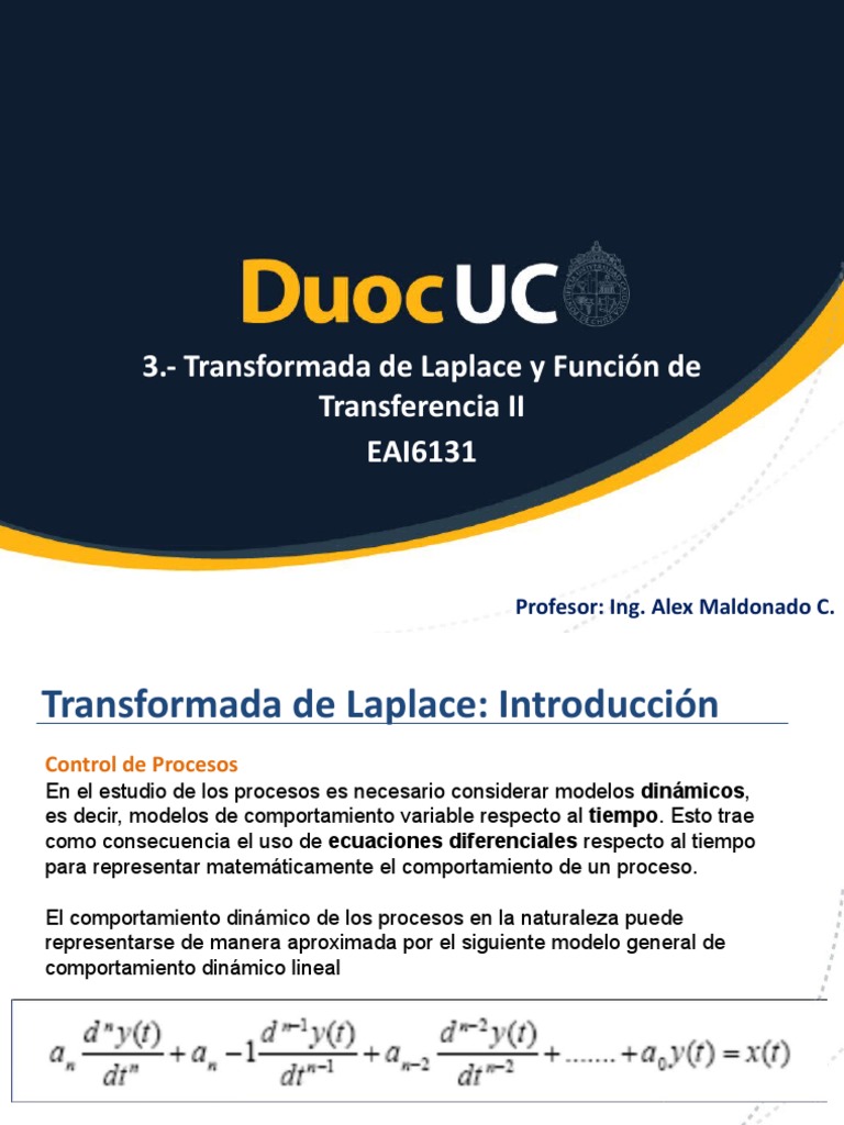 3 Transformada de Laplace y Funciones de Transferencia II | Descargar gratis PDF | Transformada ...