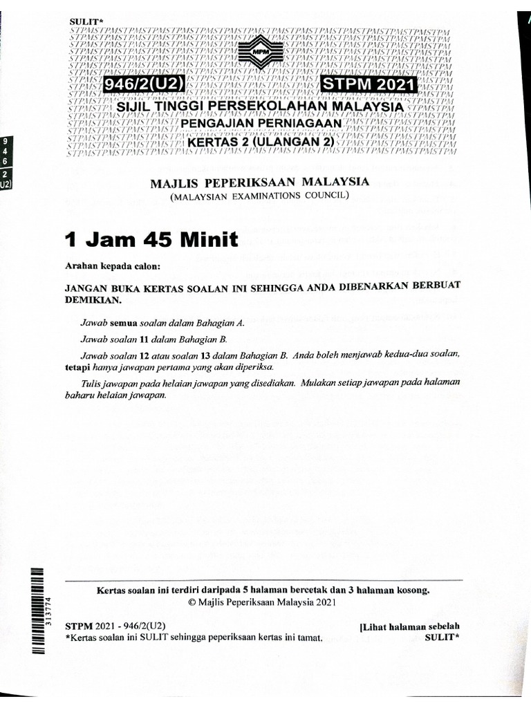 STPM PP U2 | PDF