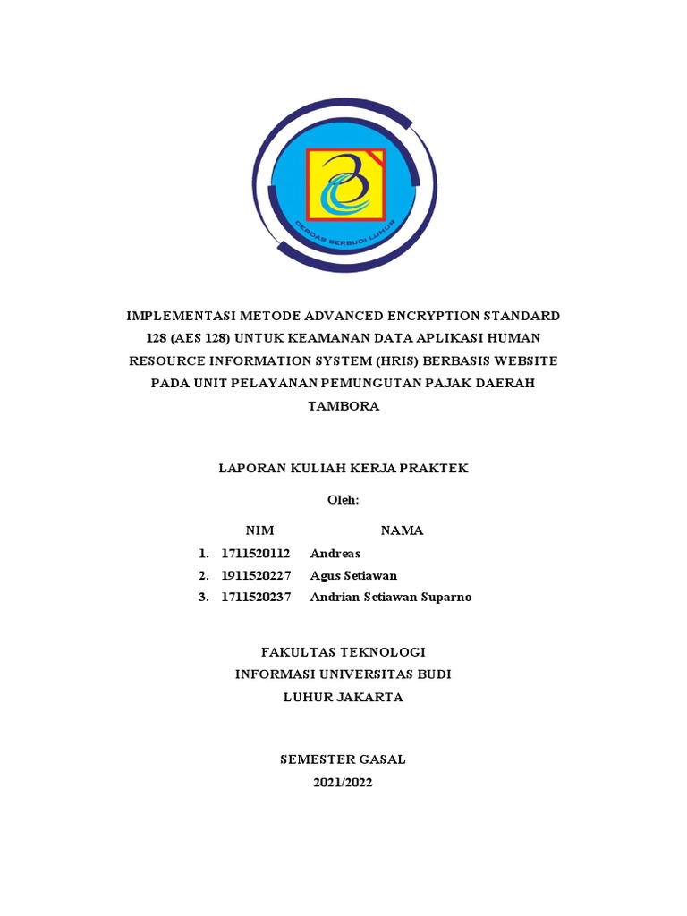 Keamanan Data HRIS dengan AES 128 | PDF