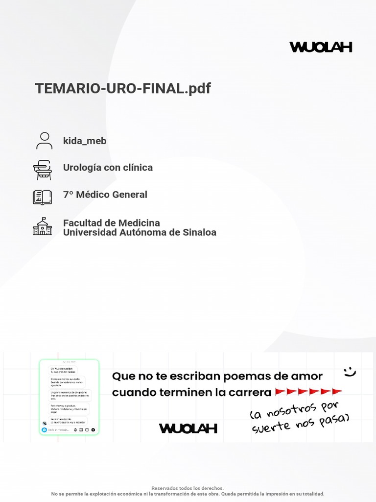 Wuolah Free TEMARIO URO FINAL | PDF | Testículo | Lesión