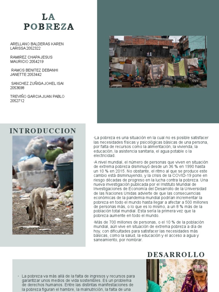 Impacto y Causas de la Pobreza Global | PDF | Pobreza | Pobreza e ...