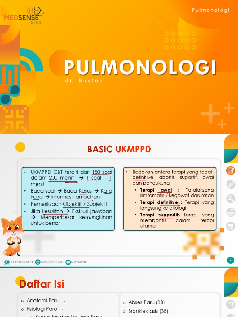 Coretan Tutor - Pulmonologi | PDF