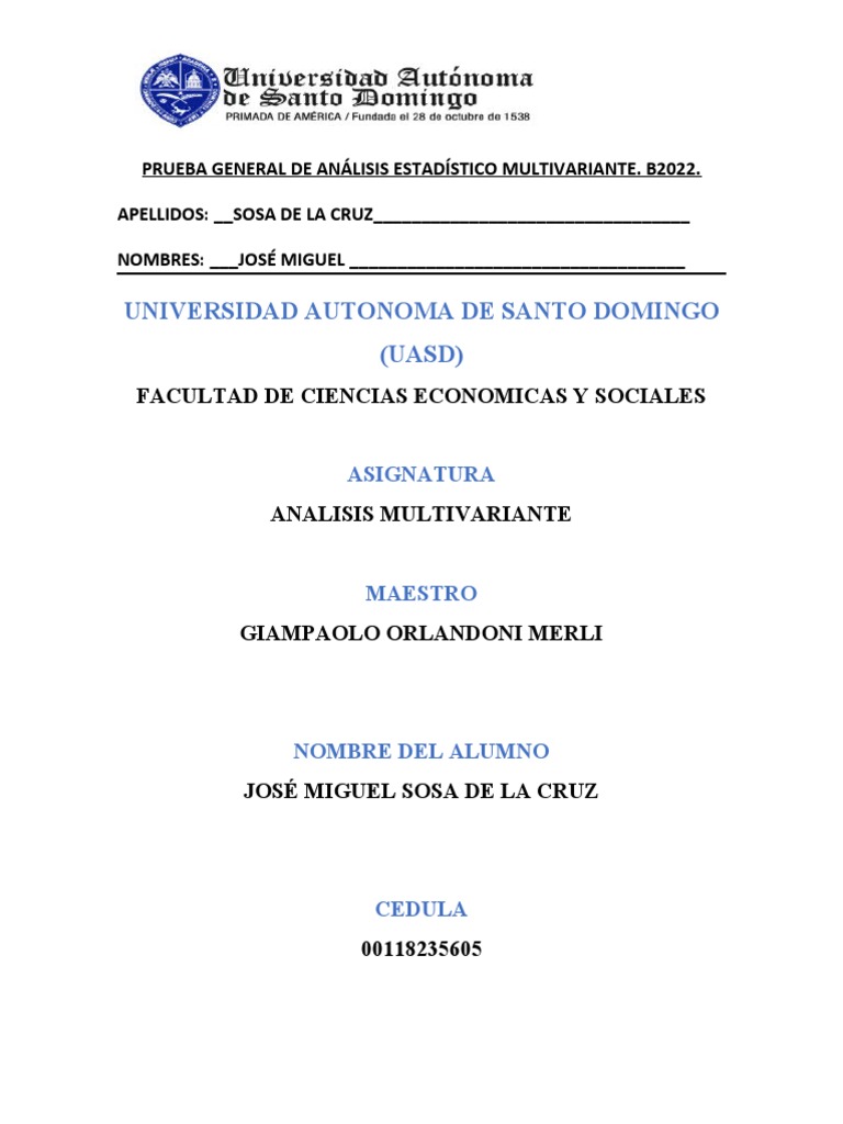 Prueba General AEM2022.... | Descargar gratis PDF | Desviación Estándar | Álgebra