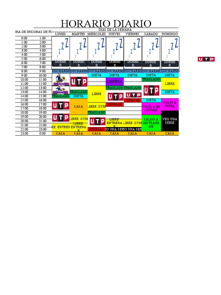 Informatica para Los Negocios - Ta1 - Horario | PDF