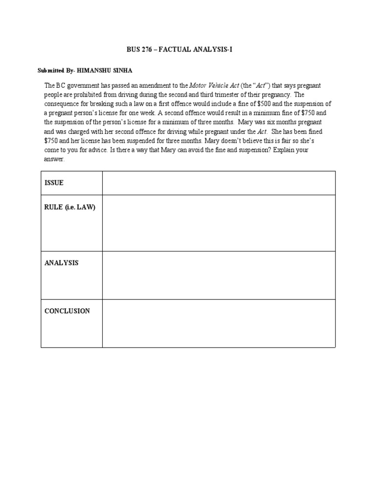 BUS 276 Case Study Answer Guide | PDF