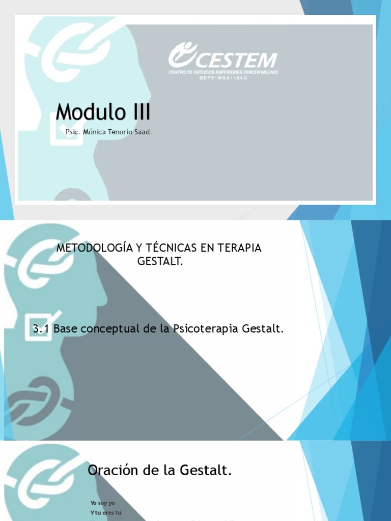 Modulo3 Diplomado 2 | PDF | Terapia Gestalt | Psicoterapia