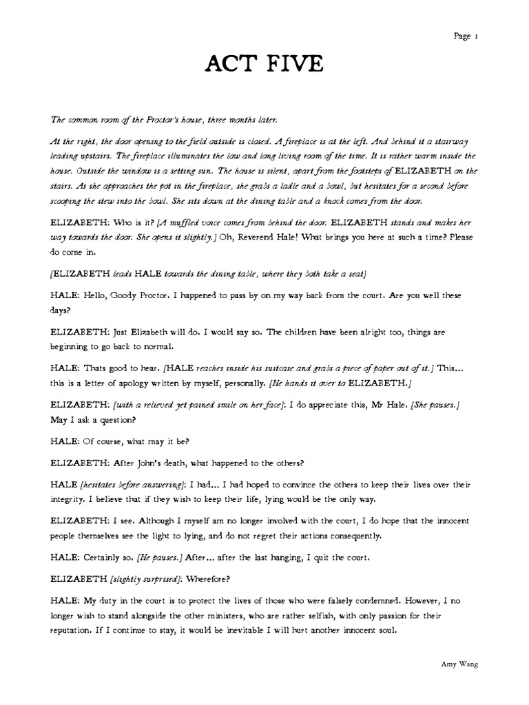 Crucible Act 5 | PDF