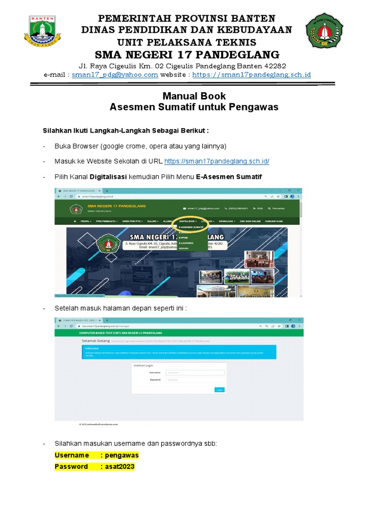 Manual Book Asesmen Sumatif | PDF