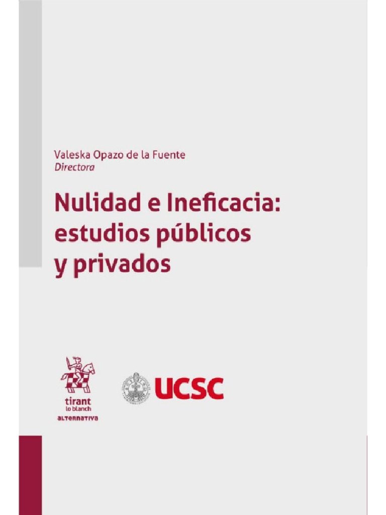Nulidad e Ineficacia - Valeska Opazo | PDF