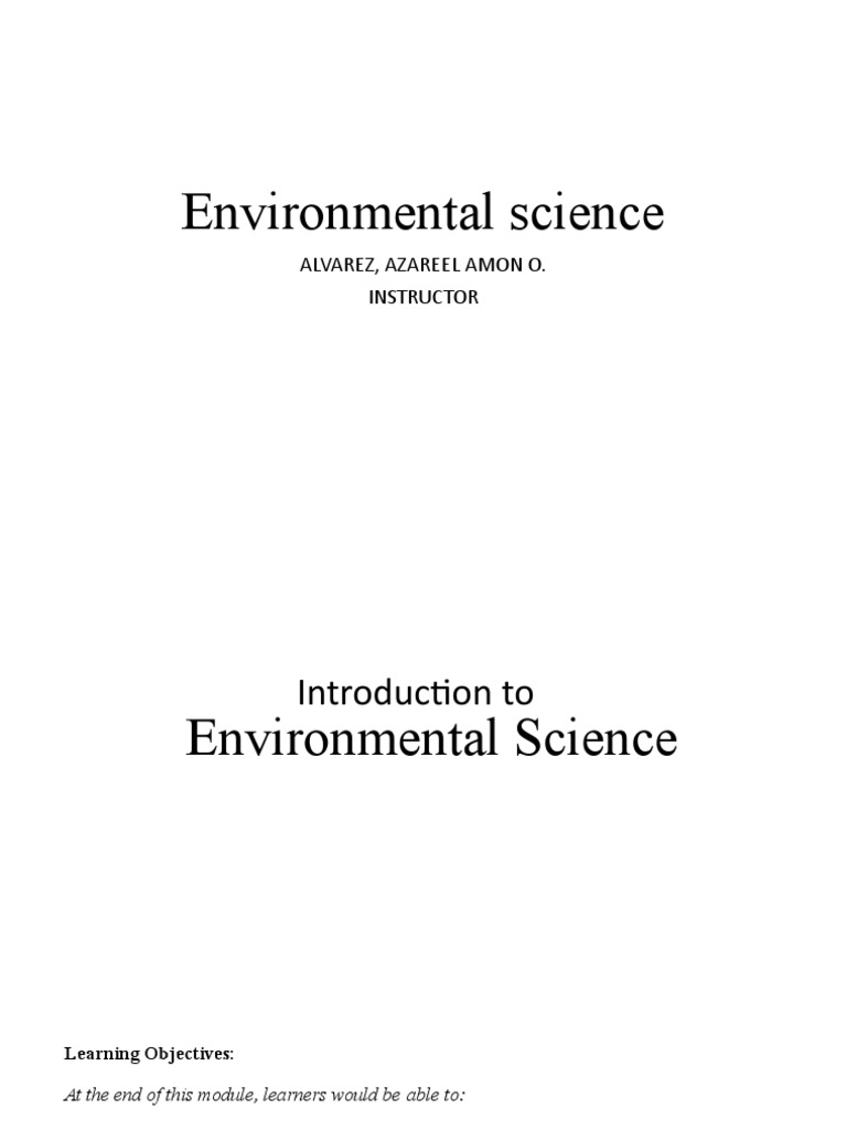 Environmental Science | PDF | Natural Environment | Earth