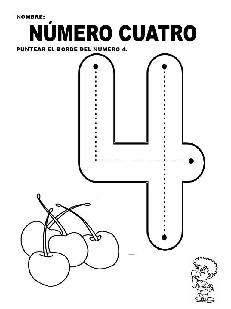 Actividades educativas con el número 4 | PDF