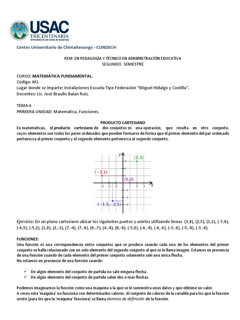 Funciones y Fórmulas Matemáticas | PDF | Función (Matemáticas ...