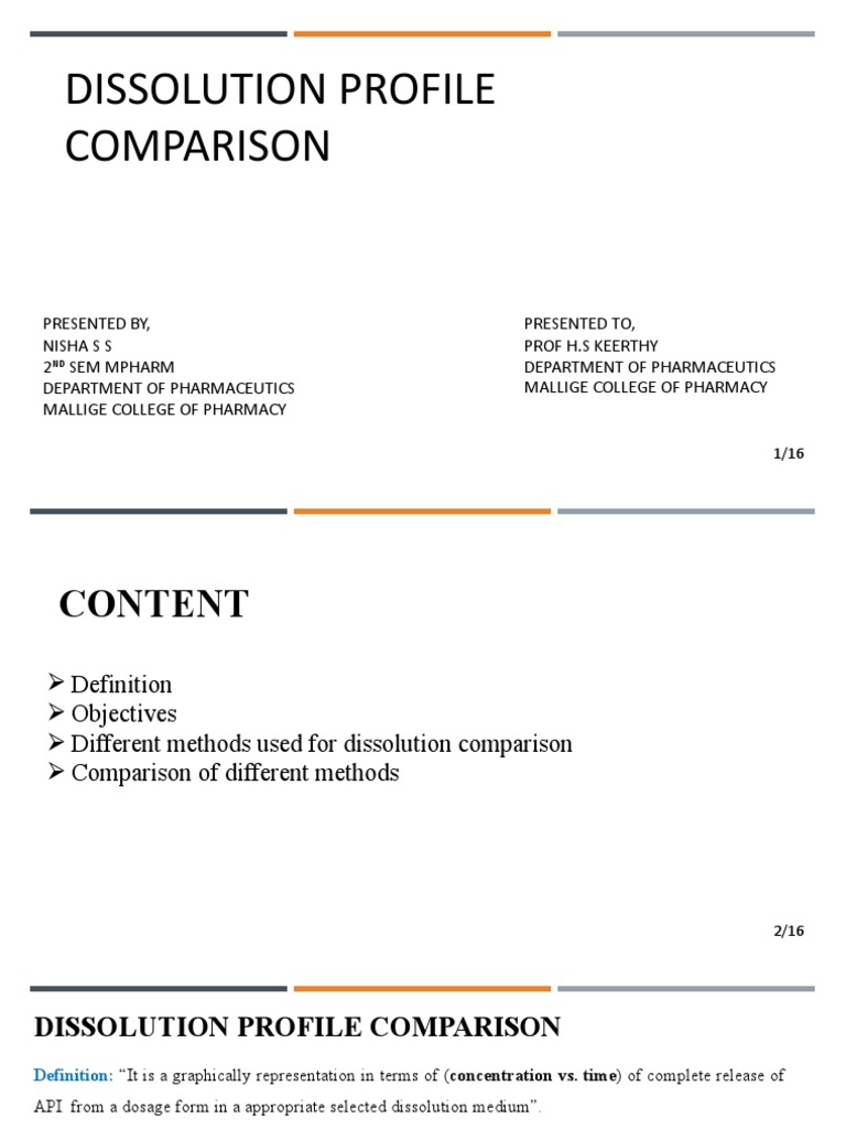 Dissolution Profile Comparison (NISHA S S) | PDF | Student's T Test ...