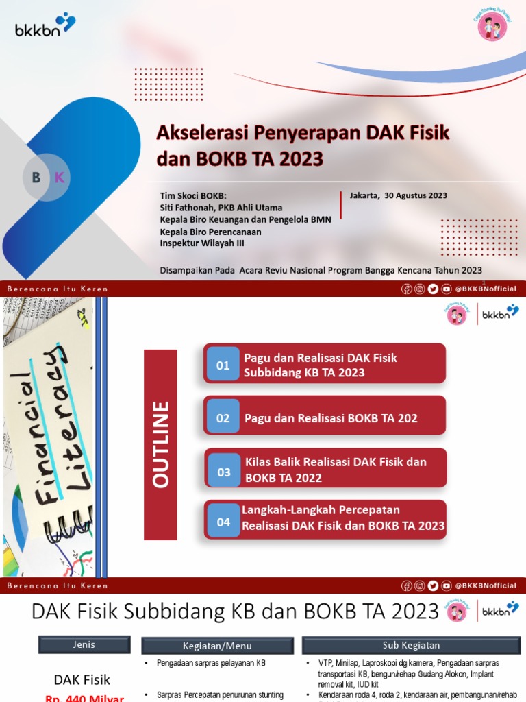 Akselerasi Penyerapan Dak Fisik Dan Bokb Ta 2023 | PDF