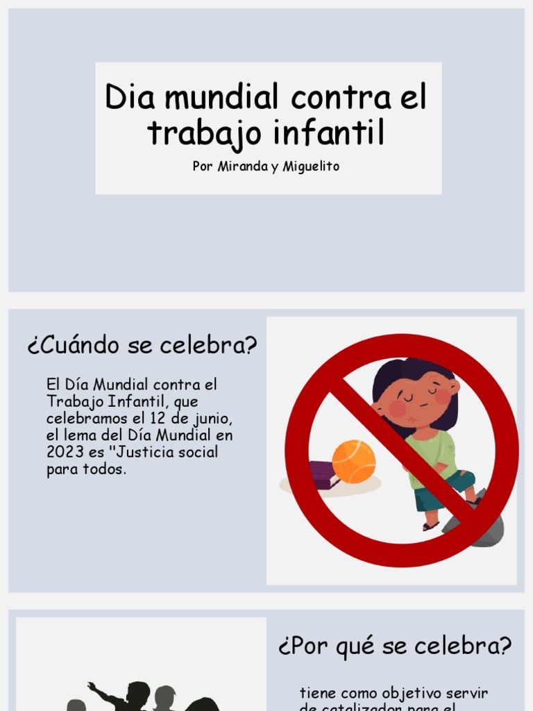 Día Mundial contra el Trabajo Infantil | PDF