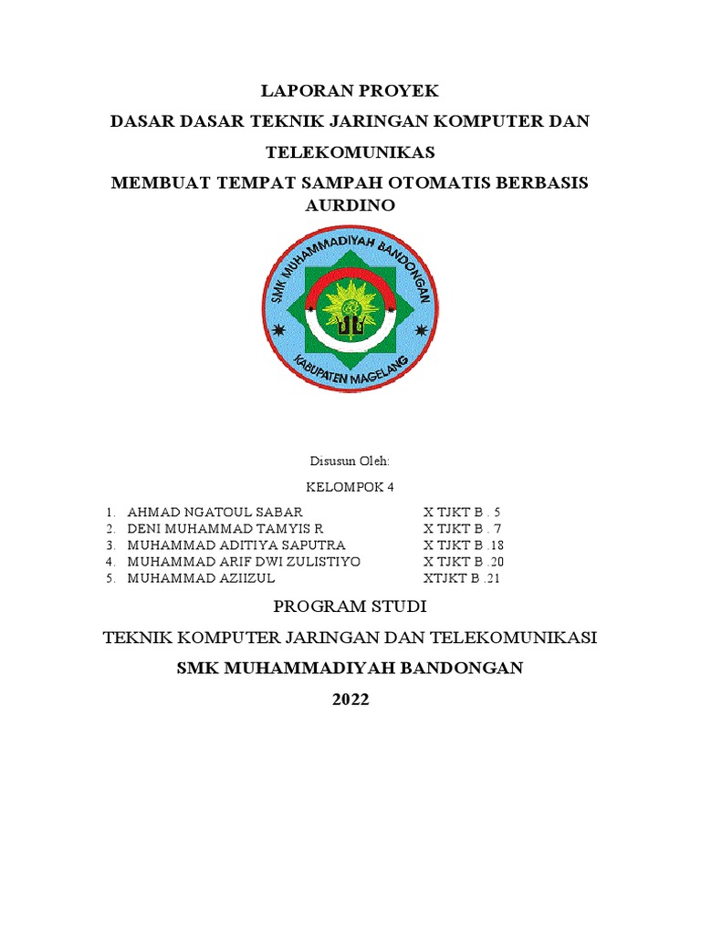 Laporan Proyek Kls XTJKT B (Autorecovered) | PDF