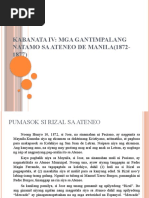 Pag-Aaral Ni Rizal Sa Ateneo | PDF