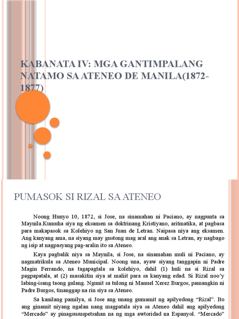 Rizal Kabanata 4 | PDF