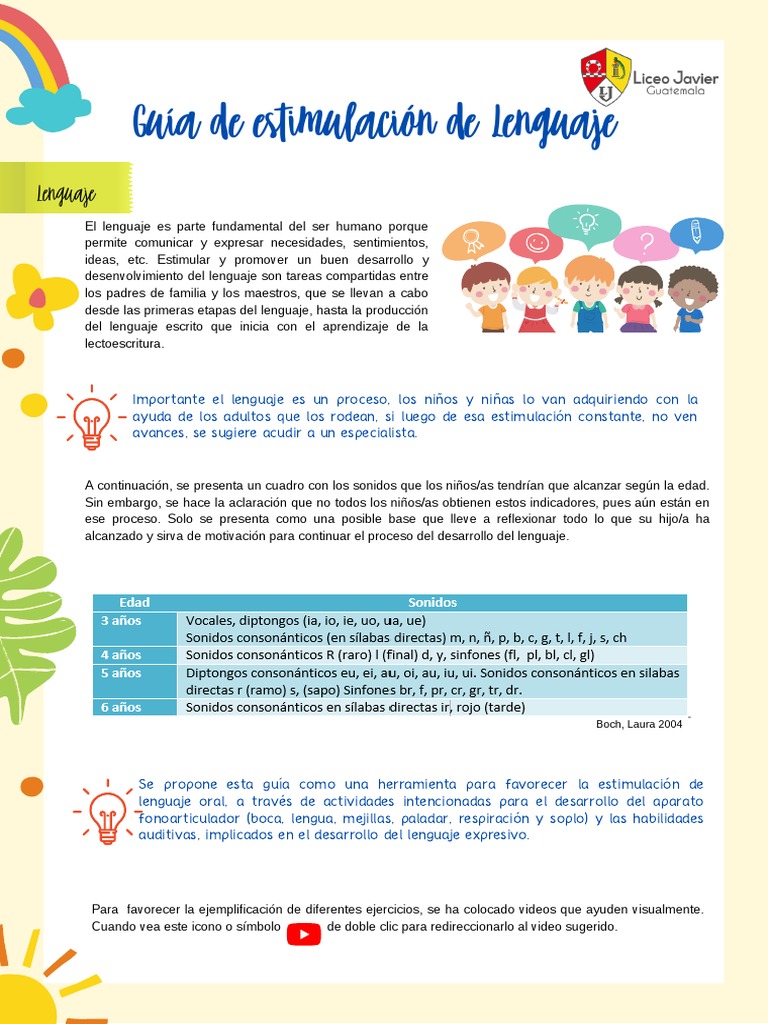 Guia de Estimulacion de Lenguaje | PDF | Respiración | Aquisición de idioma