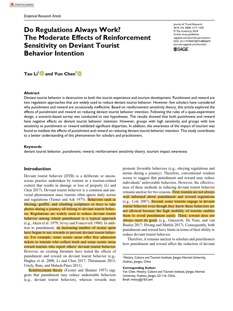 Do Regulations Always Work? The Moderate Effects of Reinforcement ...