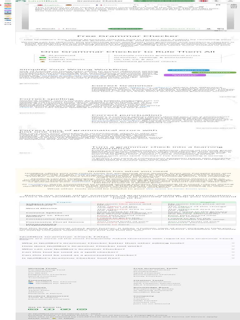Free Grammar Checker - QuillBot AI | PDF