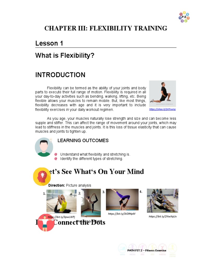 Chapter 3 Lesson 1 What Is Flexibility Edited Pdf Flexibility