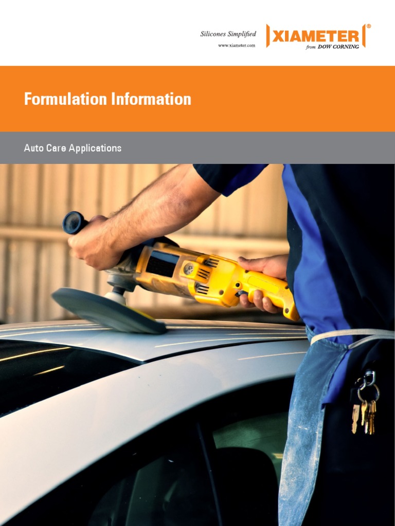 Auto Care Formulations - Compress | PDF | Silicone | Viscosity