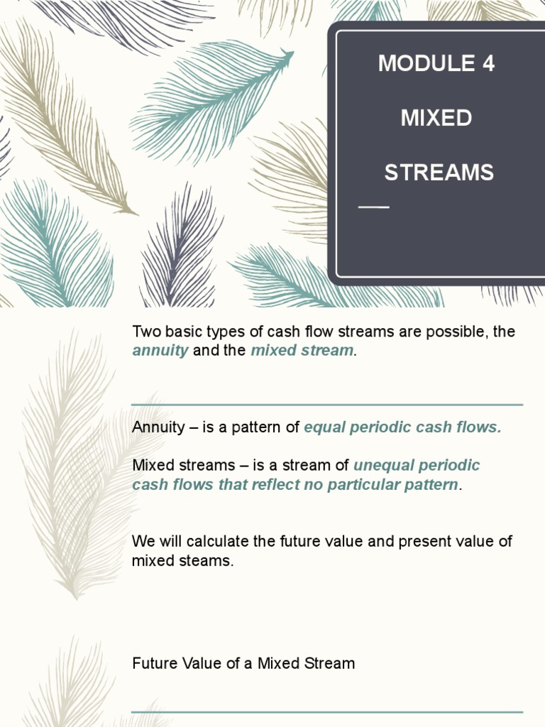 Mixed Streams | PDF | Present Value | Applied Mathematics
