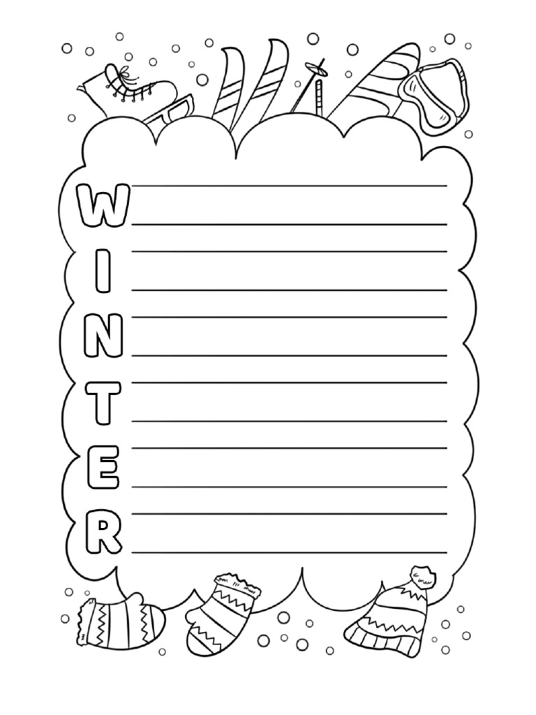 Winter Acrostic Poem Template. | PDF
