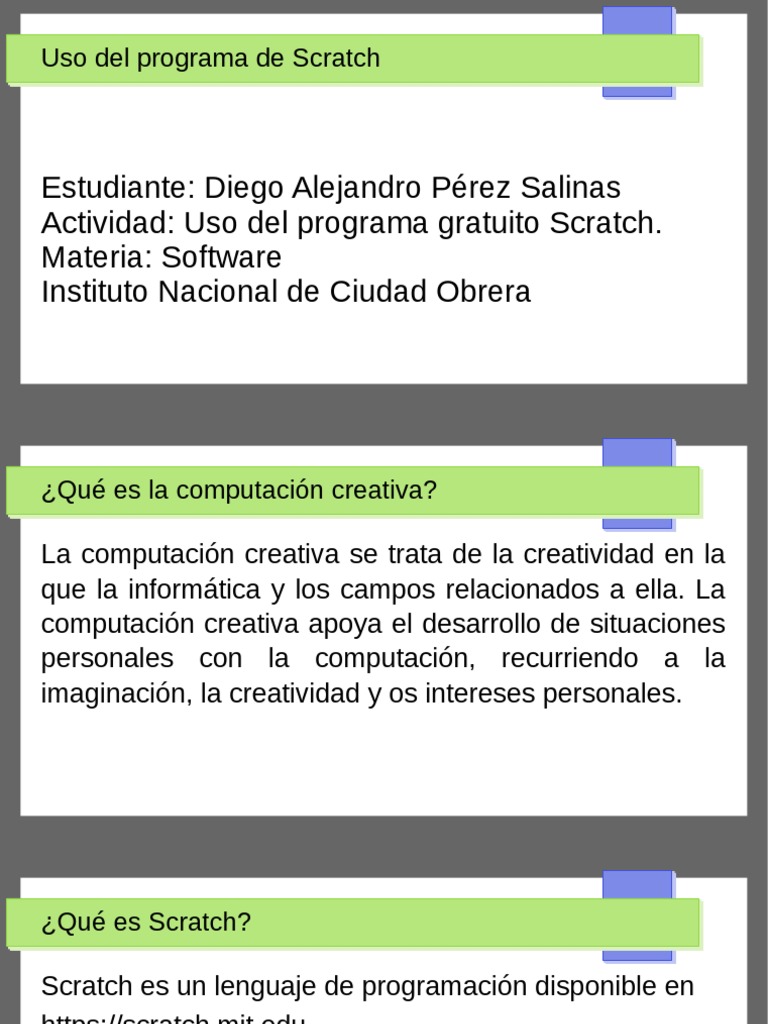 Scratch Pdf Scratch Lenguaje De Programación Informática 