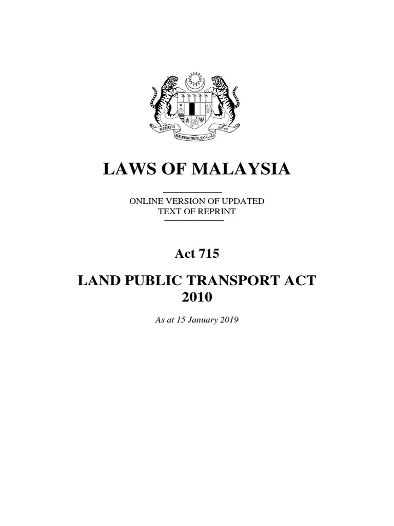 Land Public Transport Act 2010 | PDF | License | Railroad Car