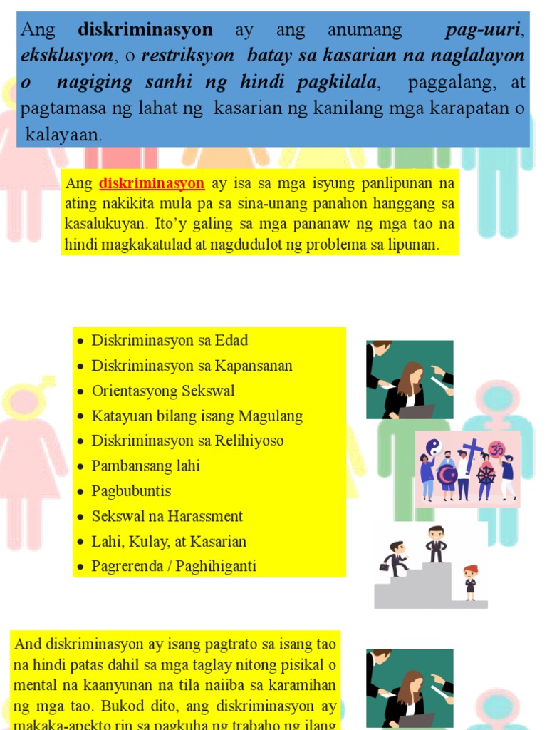 Eksklusyon, o Restriksyon Batay Sa Kasarian Na Naglalayon o Nagiging ...