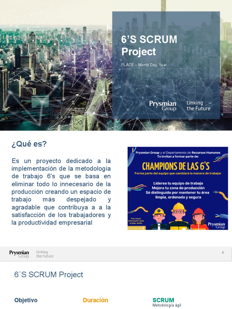 Presentación de 6's | PDF | Scrum (desarrollo de software) | Informática