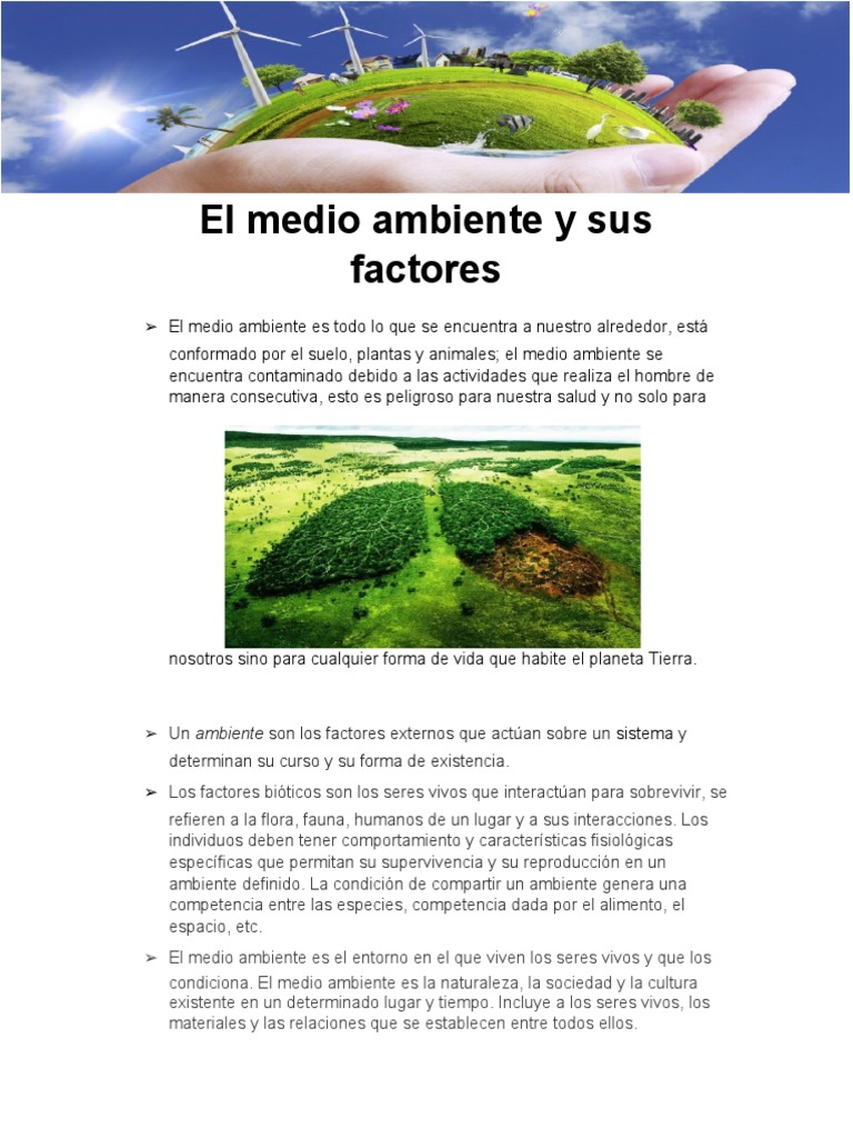 Factores del Medio Ambiente y Ecología | PDF | Ecología | Entorno natural