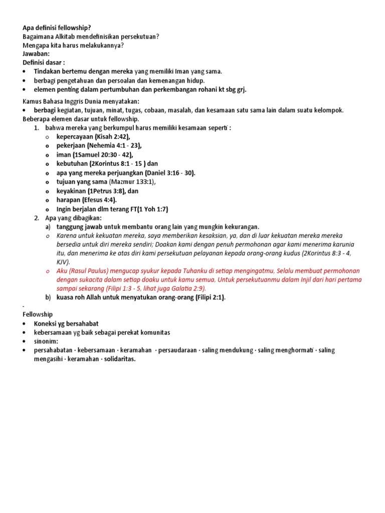 Apa Definisi Fellowship | PDF