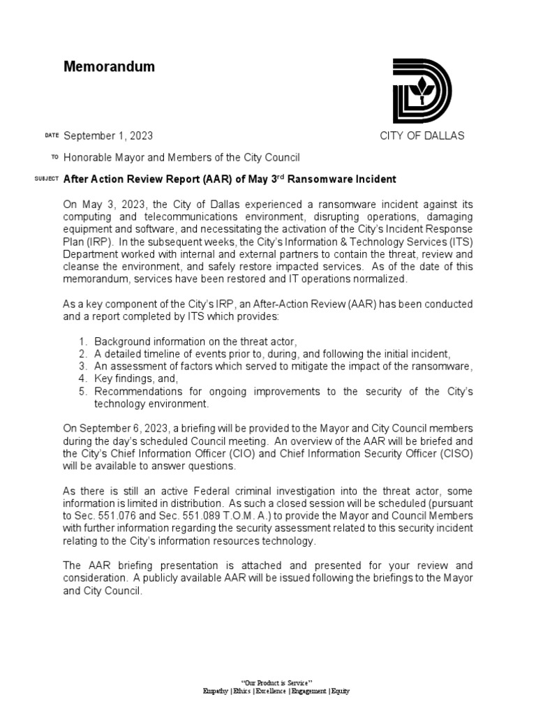 Ransomware AAR | PDF | Computer Security | Security