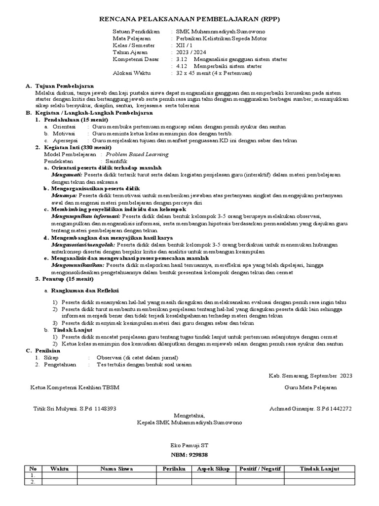 KD. 3.12 Menganalisis Gangguan Pada Sistem Starter | PDF
