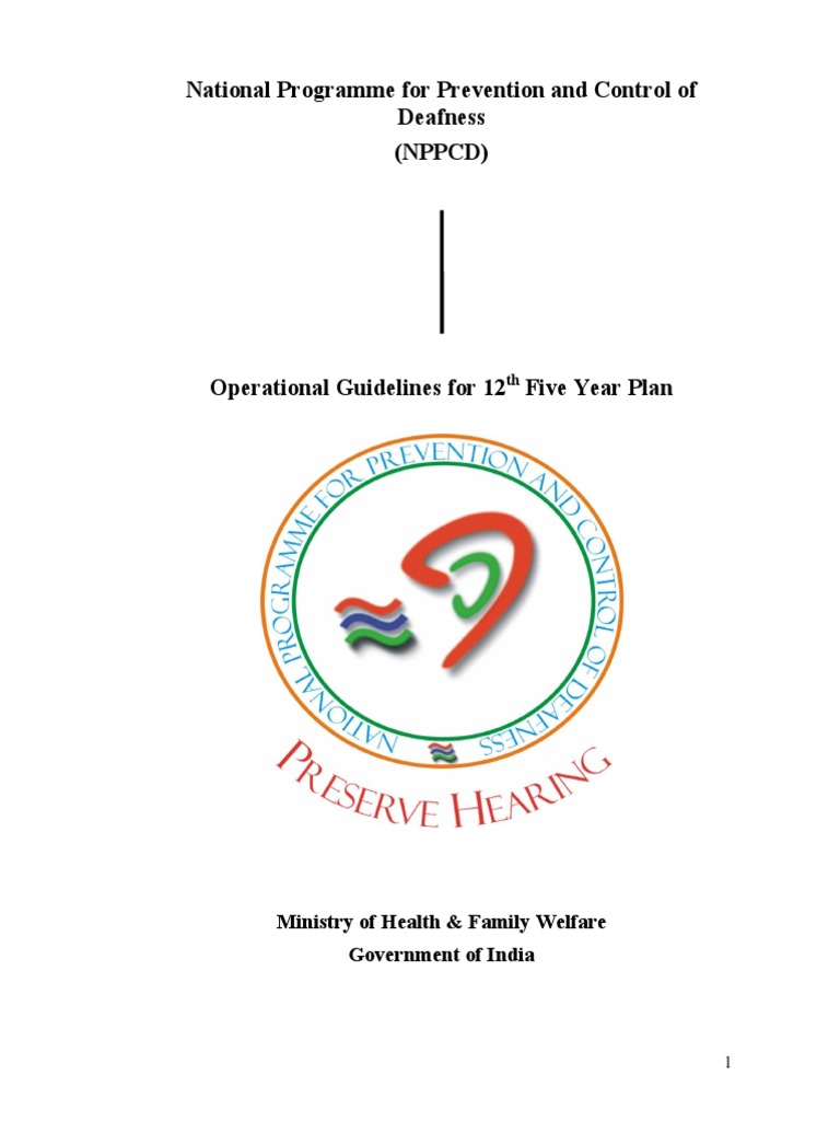 National Programme For Prevention and Control of Deafness (NPPCD) | PDF ...