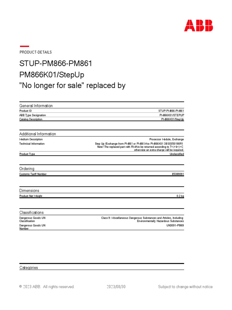 PM861 to PM866K01 Upgrade Guide | PDF | Dangerous Goods | Computing