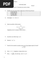 Soalan Ungkapan Algebra Tingkatan1 | PDF