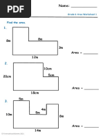 Grade 6 Area Worksheet 1 | PDF