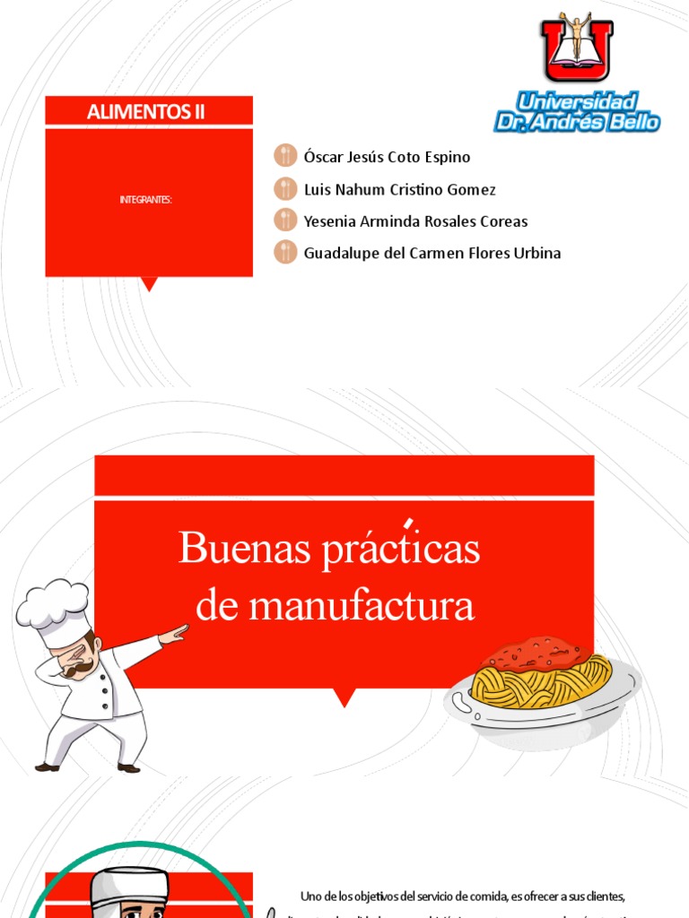 Buenas Practicas de Manufactura | PDF | Alimentos | Nutrición