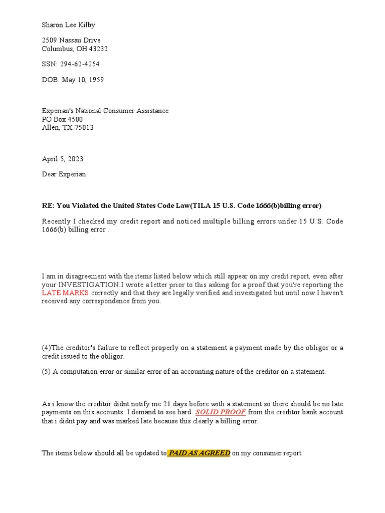 Sharon Kilby - R4 - LATE - EX | PDF