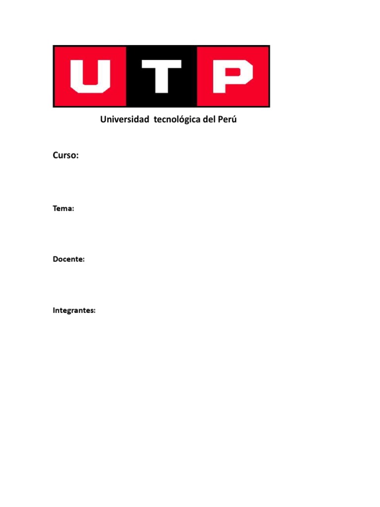 Carátula Utp | PDF