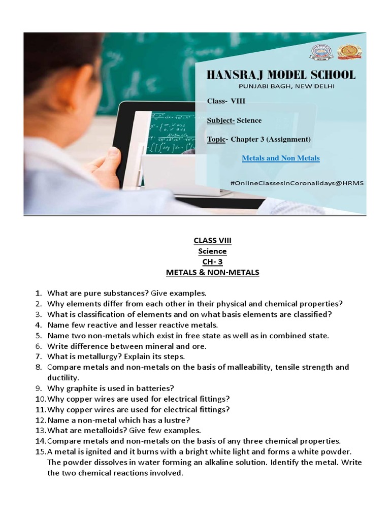 CH 3 | PDF | Metals | Chemical Substances