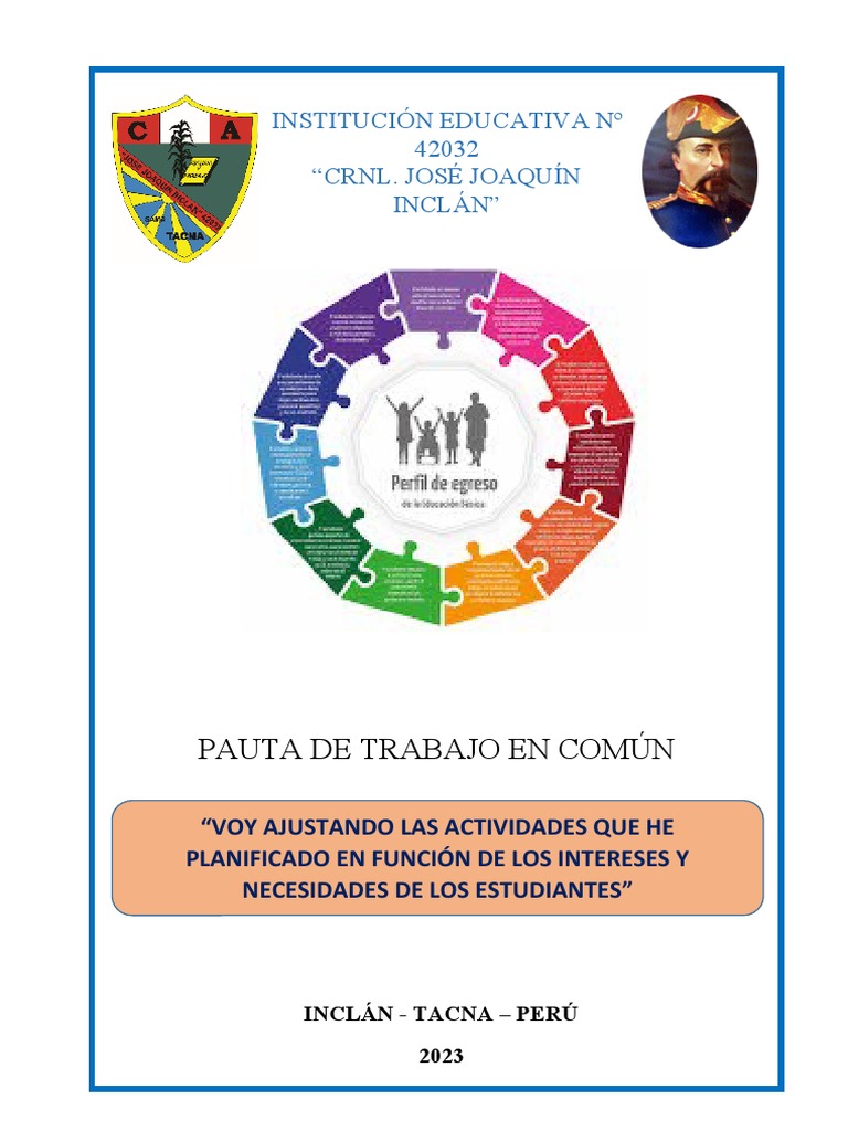 Iii Pauta de Trabajo Común Jji 2023 | PDF | Aprendizaje | Evaluación
