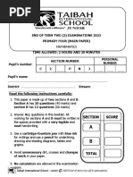 P - 5 Mathematics Mid-Term I Examination | PDF | Mathematics