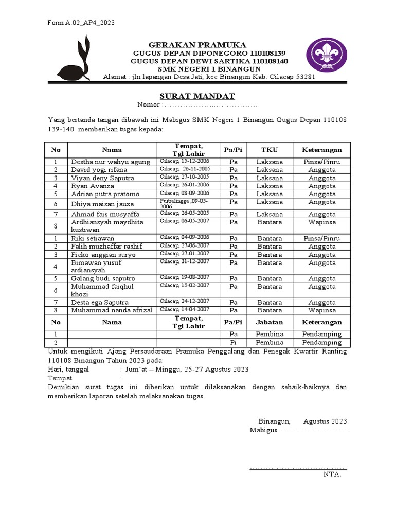 Form A.02 - AP4 - 2023 | PDF