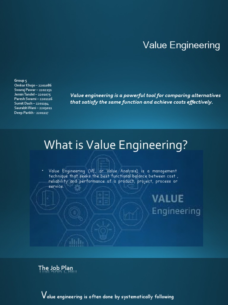 Value Engineering Job Plan Overview | PDF | Brainstorming | Engineering