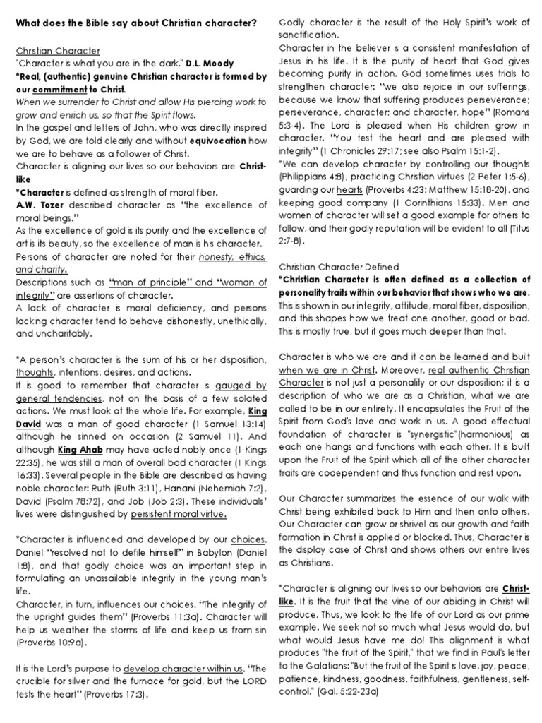 Christian Formation REVIEWER - What Does The Bible Say About Christian ...